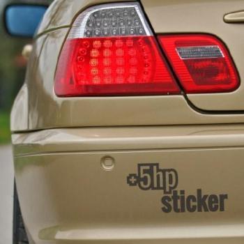 Avto moto nalepka - +5hp sticker | Rolmas.si